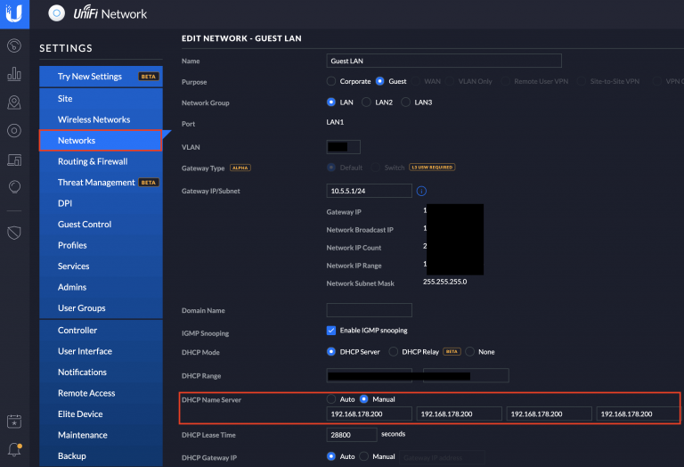 Install pihole on a ProxMox LXC ubuntu container and setup as Primary DNS for a Unifi Network ...