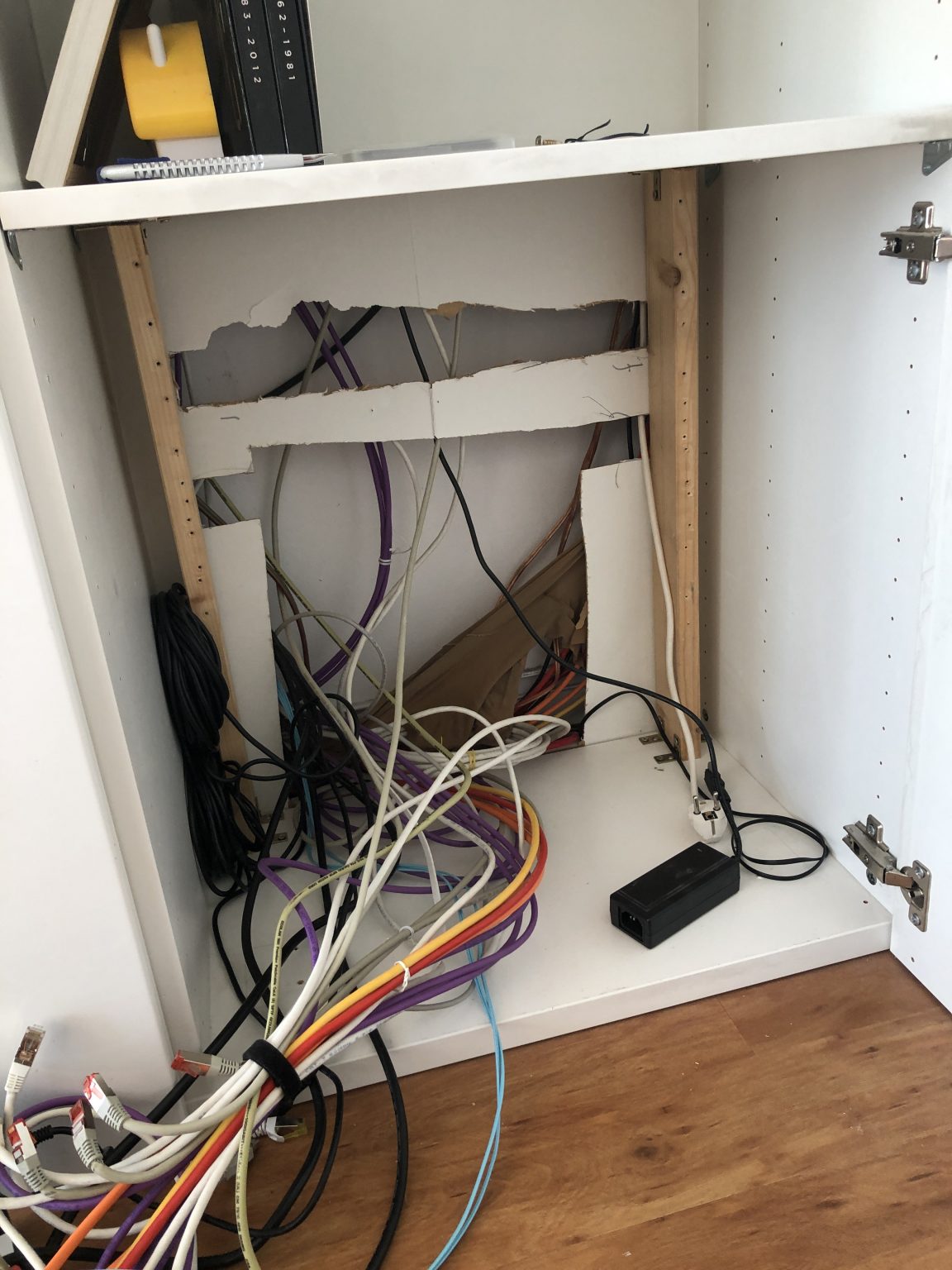 Custom painted Unifi Network & Server Rack in IKEA Besta shelf ...