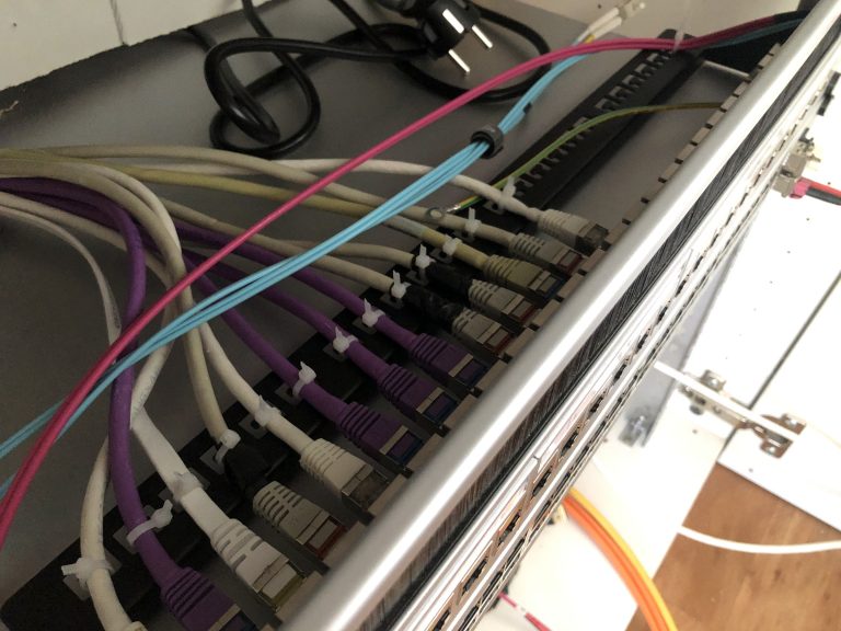 Custom painted Unifi Network & Server Rack in IKEA Besta shelf ...