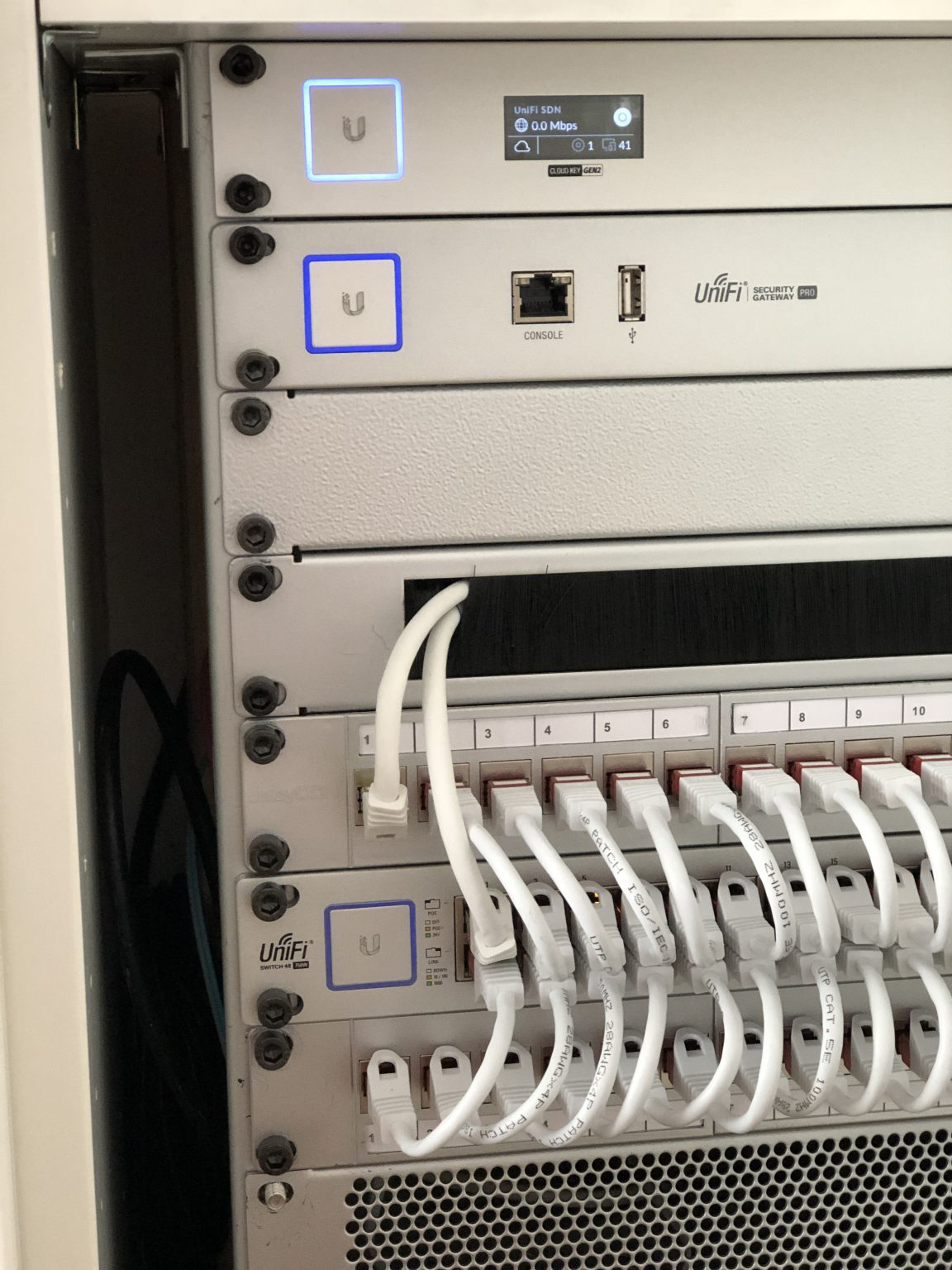 Custom painted Unifi Network & Server Rack in IKEA Besta shelf ...